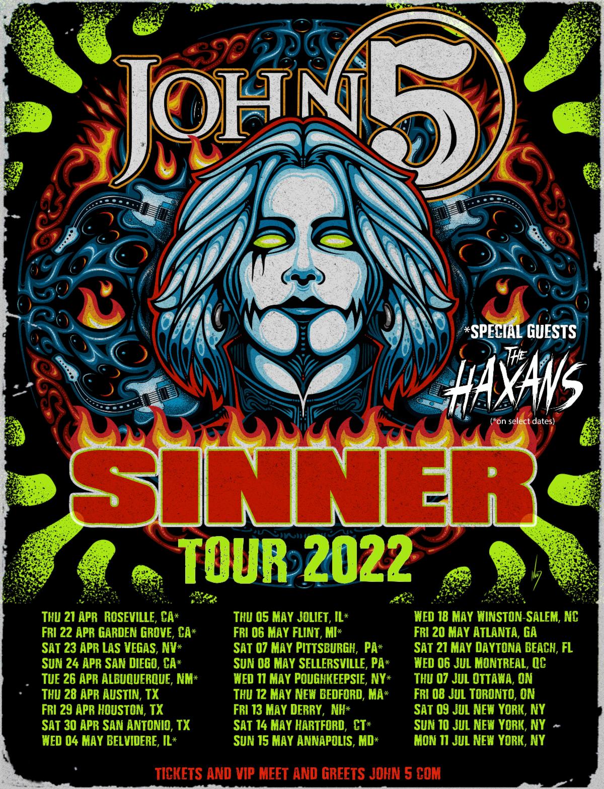 » Blog Archive John 5 & The Creatures Announce The Sinner 2022 Tour